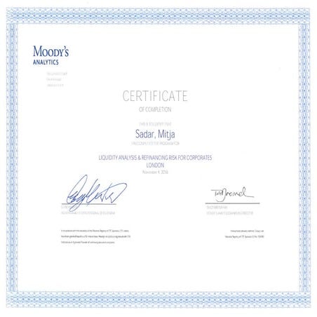 Moodys Liquidity Analysis Certificate | PDF