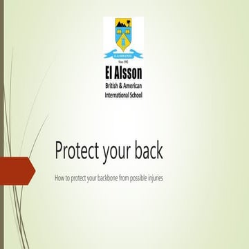 protect your back | PPTX