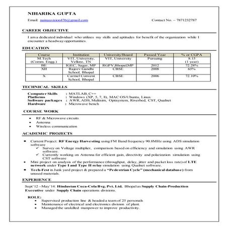 Niharika Resume | DOCX