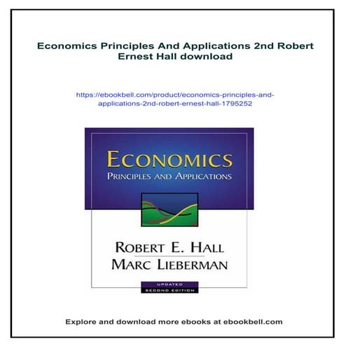 Economics Principles And Applications 2nd Robert Ernest Hall | PDF