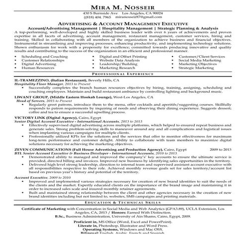 Mira Nosseir Resume. | PDF