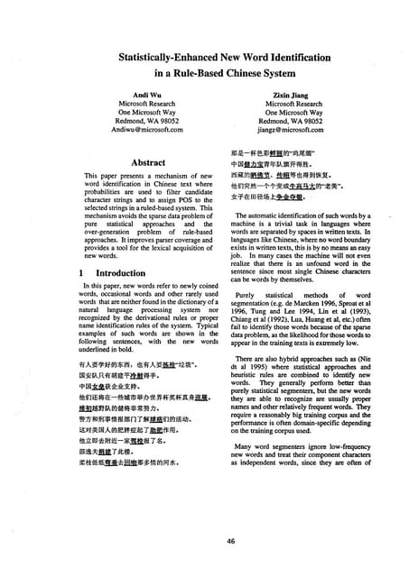 Crf based named entity recognition using a korean lexical semantic network | PDF | Computer ...