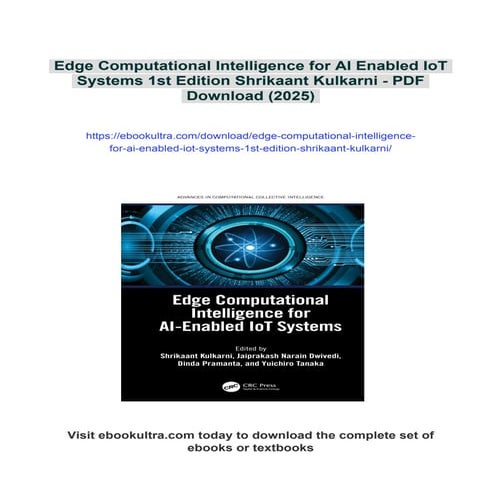 Edge Computational Intelligence for AI Enabled IoT Systems 1st Edition Shrikaant Kulkarni | PDF