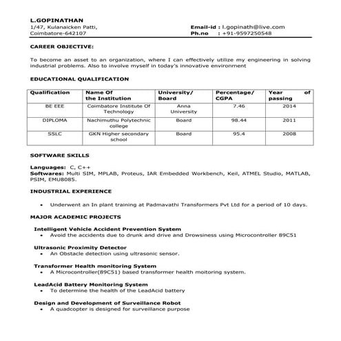 gopi-resume updated | DOC
