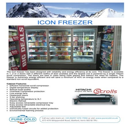Pure Cold Icon Freezer Leaflet 2015 | PDF