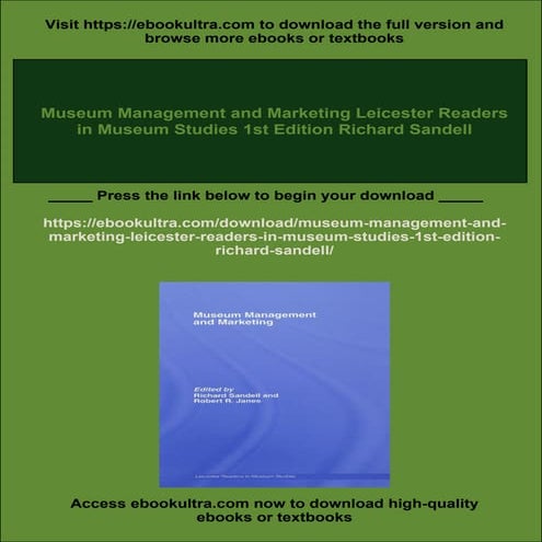 Museum Management and Marketing Leicester Readers in Museum Studies 1st ...