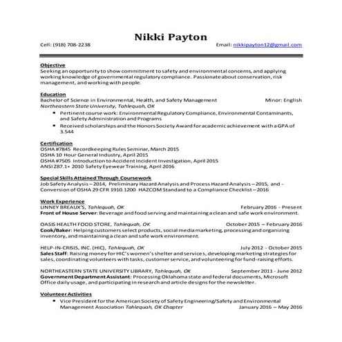 nikki new resume | DOCX