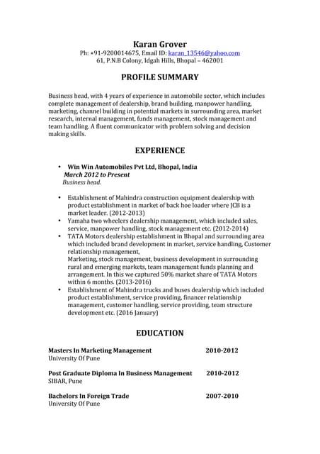 Raman Resume | PDF