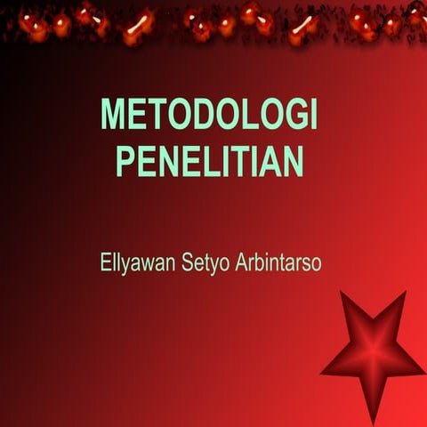 Metodologi penelitian powerpoint | PPT