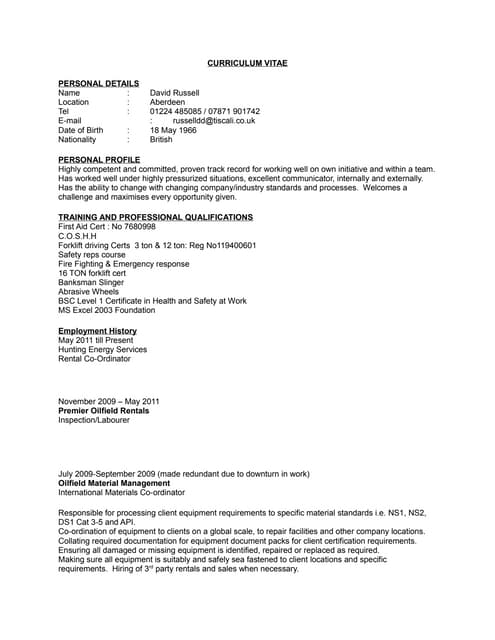 David's Resume | PDF