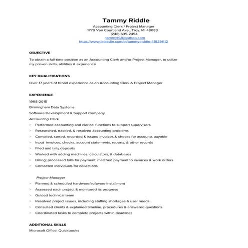 Brian's Resume 1 | DOC