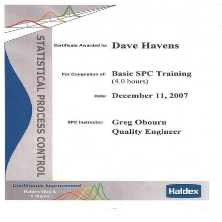 Basic SPC certification | PDF