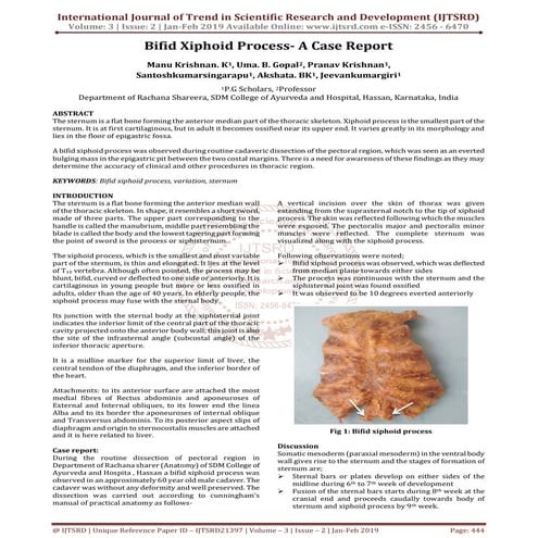 Bifid Xiphoid Process- A Case Report | PDF