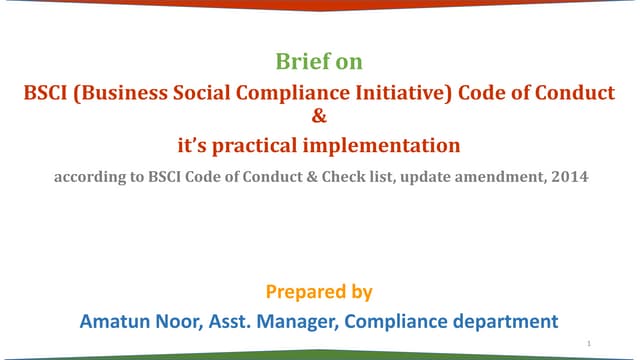 Bsci (audit checklist) | PDF