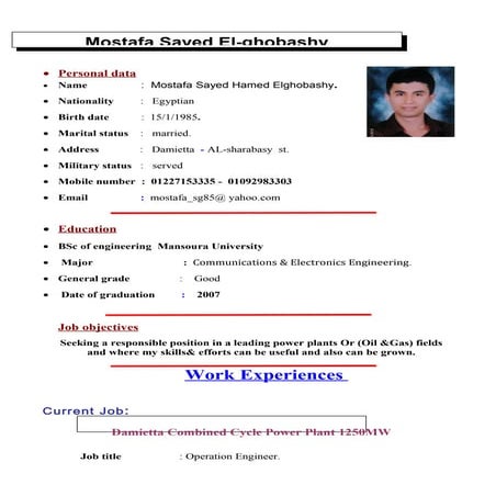 eng.mostafa elghobashy.cv