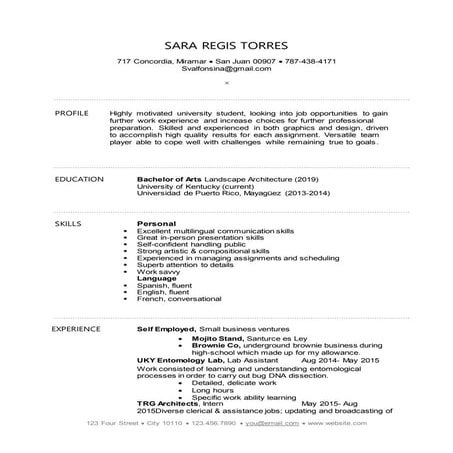 SARA RESUME | PDF