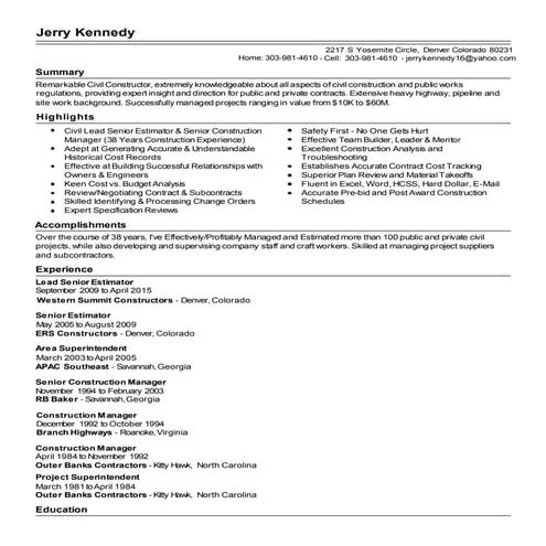 Jerry Kennedy Resume | DOCX
