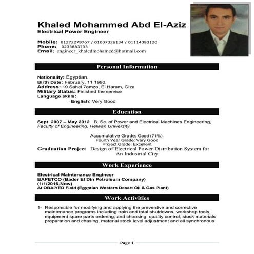 khaled cv | PDF