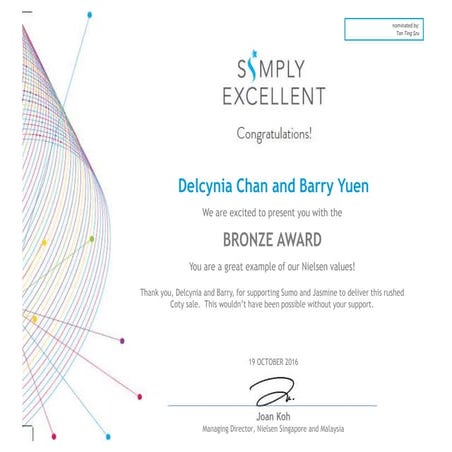 Simply Excellence Award - Bronze | PDF