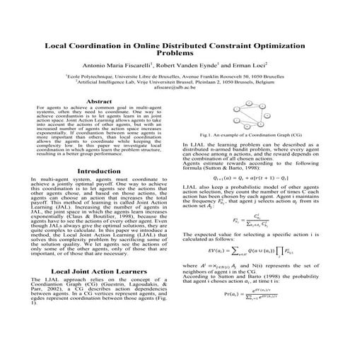Local Coordination In Online Distributed Constraint Optimization Problems Pdf 4019