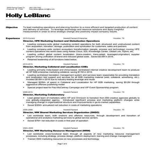 Holly LeBlanc Resume | PDF