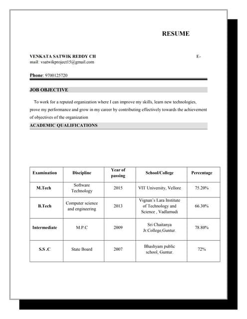 Sample Resume | PDF
