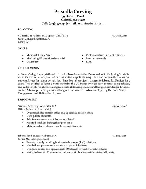 Resume2 | PDF