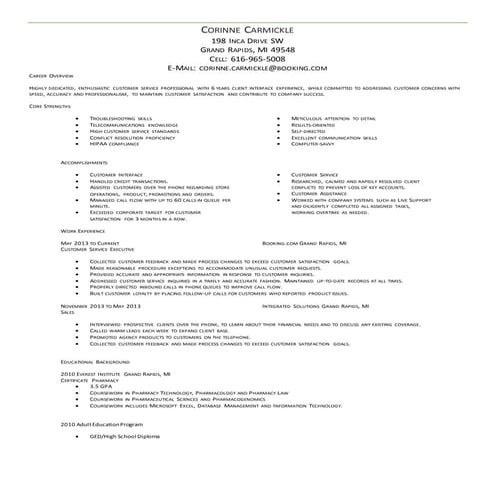 Corinne Carmickle Resume 1 | DOCX
