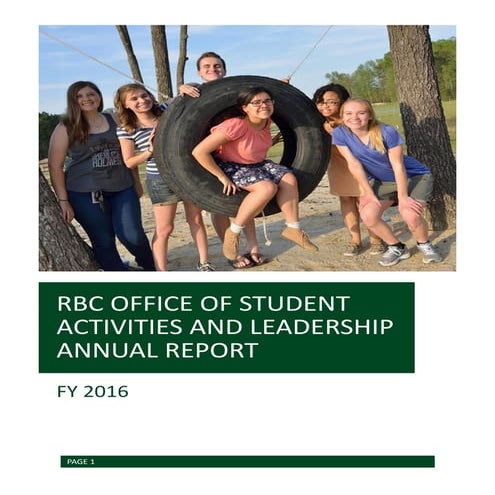 RBC Office of Student Activities and Leaderrship Annual Report FY16 | PDF