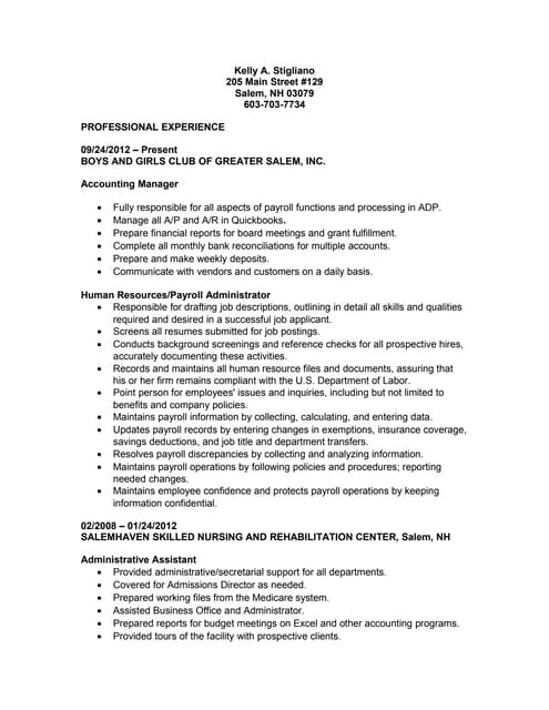 Payroll Resume Final | DOCX