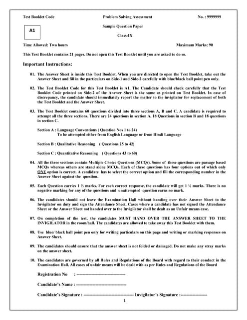 Class 2 ICSE Maths Sample Paper Model 2 | PDF