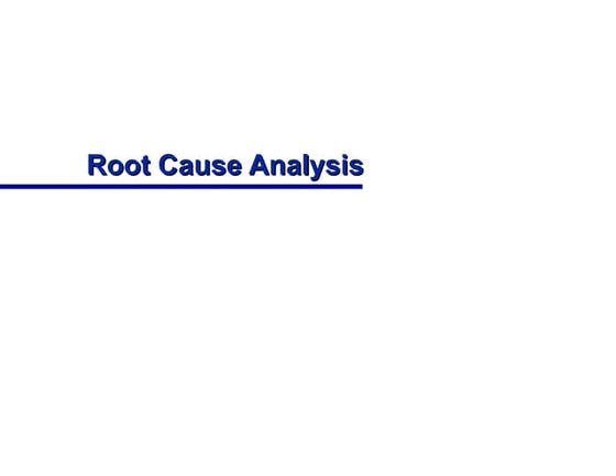 Root cause analysis training | PPT