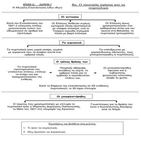 8α. Ο ναυτικός αγώνας και τα πυρπολικά | PDF