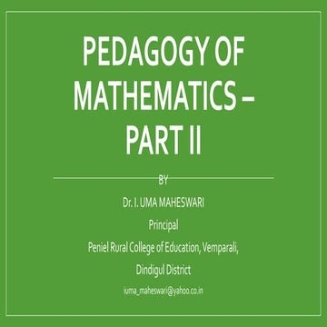 6b. Pedagogy of Mathematics (Part II) - Trigonometry (ex 6.2) | PPSX