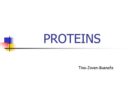 Proteins | PPTX | Biological Sciences | Science