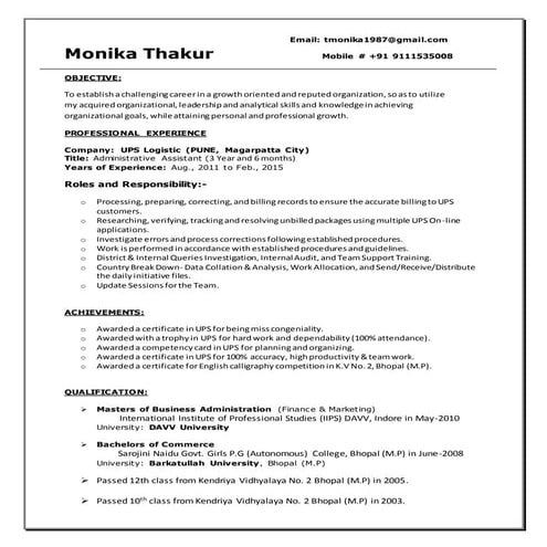 Monika Resume | PDF