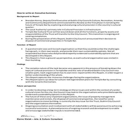 How to write an Executive Summary - for DCC | DOCX