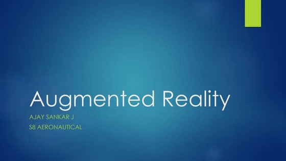 AR & VR technology | PPTX | Augmented Reality | Technology & Computing