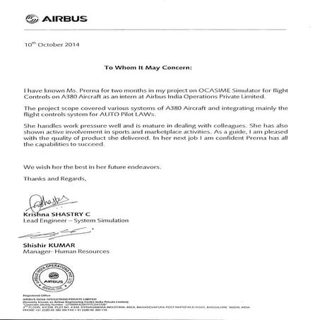 Reference_letter-Airbus | PDF