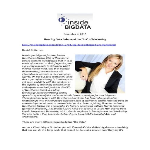 151204_Inside Big Data_How Big Data Enhanced the “Art” of Marketing | PDF