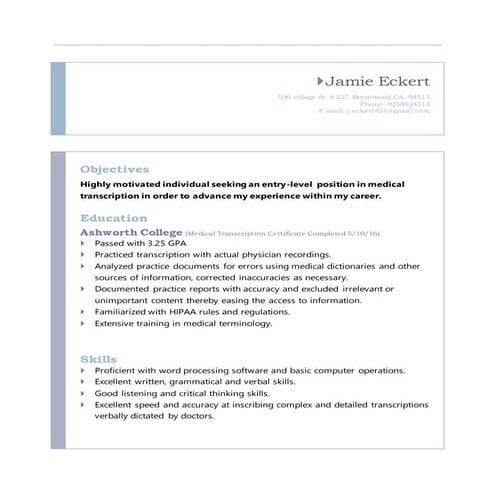 Jamie Eckert resume | DOCX