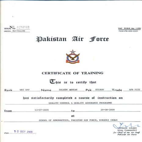 QC & QA Certificate | PDF