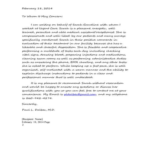 Letter C Barone Reference | DOCX