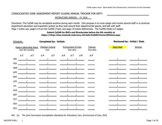 JCI Internal Audit Checklist By-Dr.Mahboob Khan Phd | PDF
