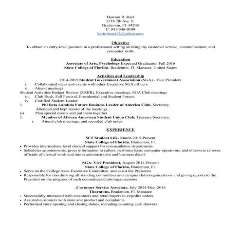 Penn State Resume | DOCX