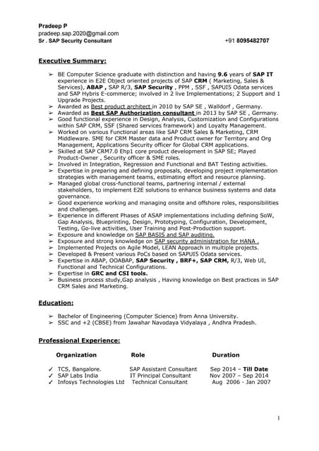 Anil kumar sap security and grc consultant | DOCX