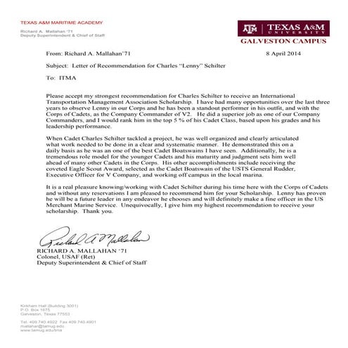 Recommendation letter for Lenny Schilter | PDF