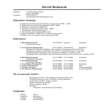David CV copy | PDF