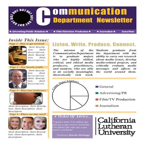 Communication Department Newsletter | PDF