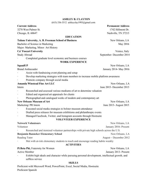 Fashion Merch Resume | PDF